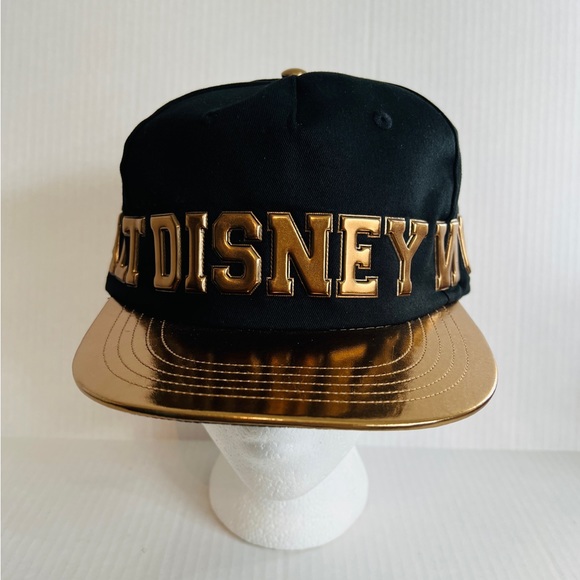 Disney | Accessories | Disney Parks Walt Disney World Black Gold Cap ...
